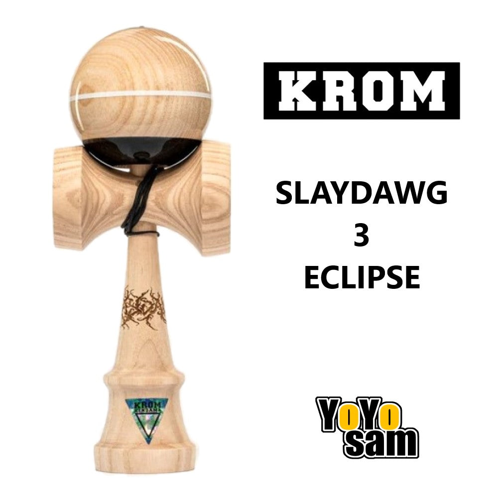 KROM Kendama SLAYDAWG 3 (SD3) ECLIPSE Kendama - with RFS Sticky Clear – YoYoSam