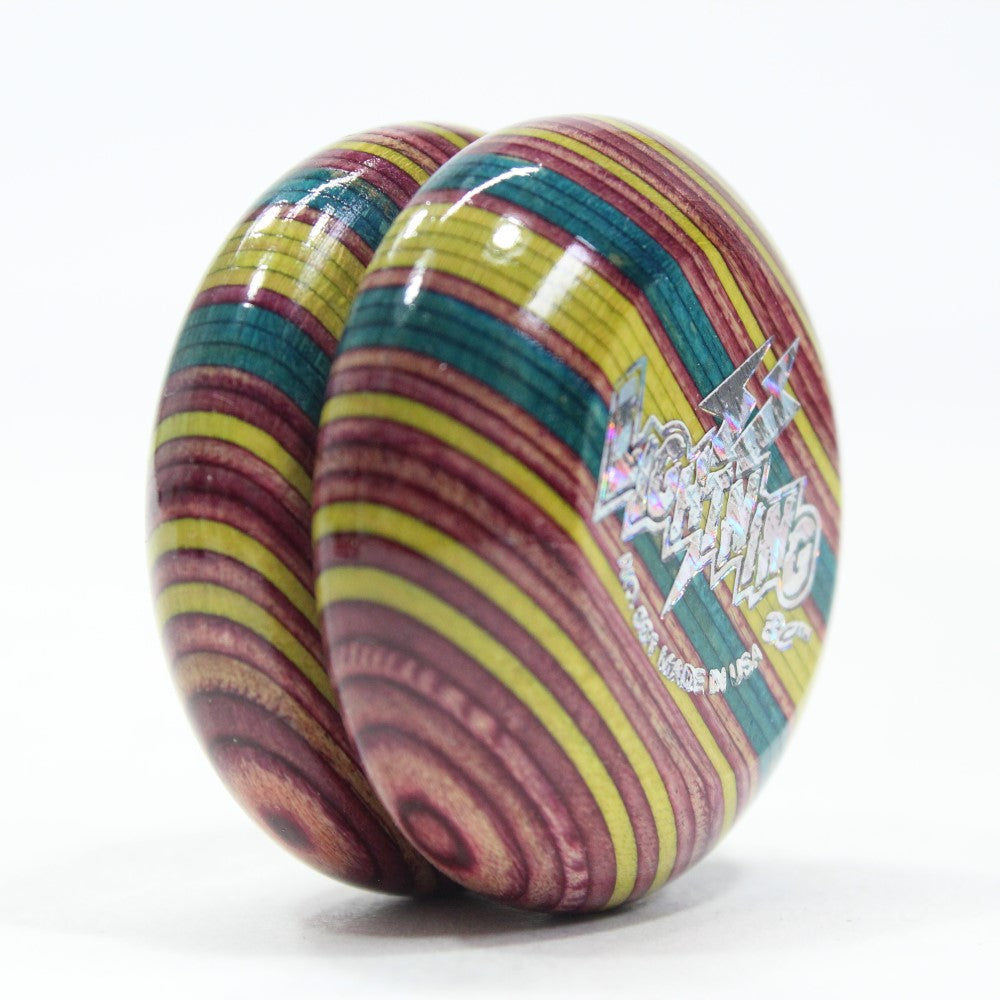 BC YoYo Vintage Champion Hardwood Yo-Yo - Lightning YoYo - Rainbow YoY ...