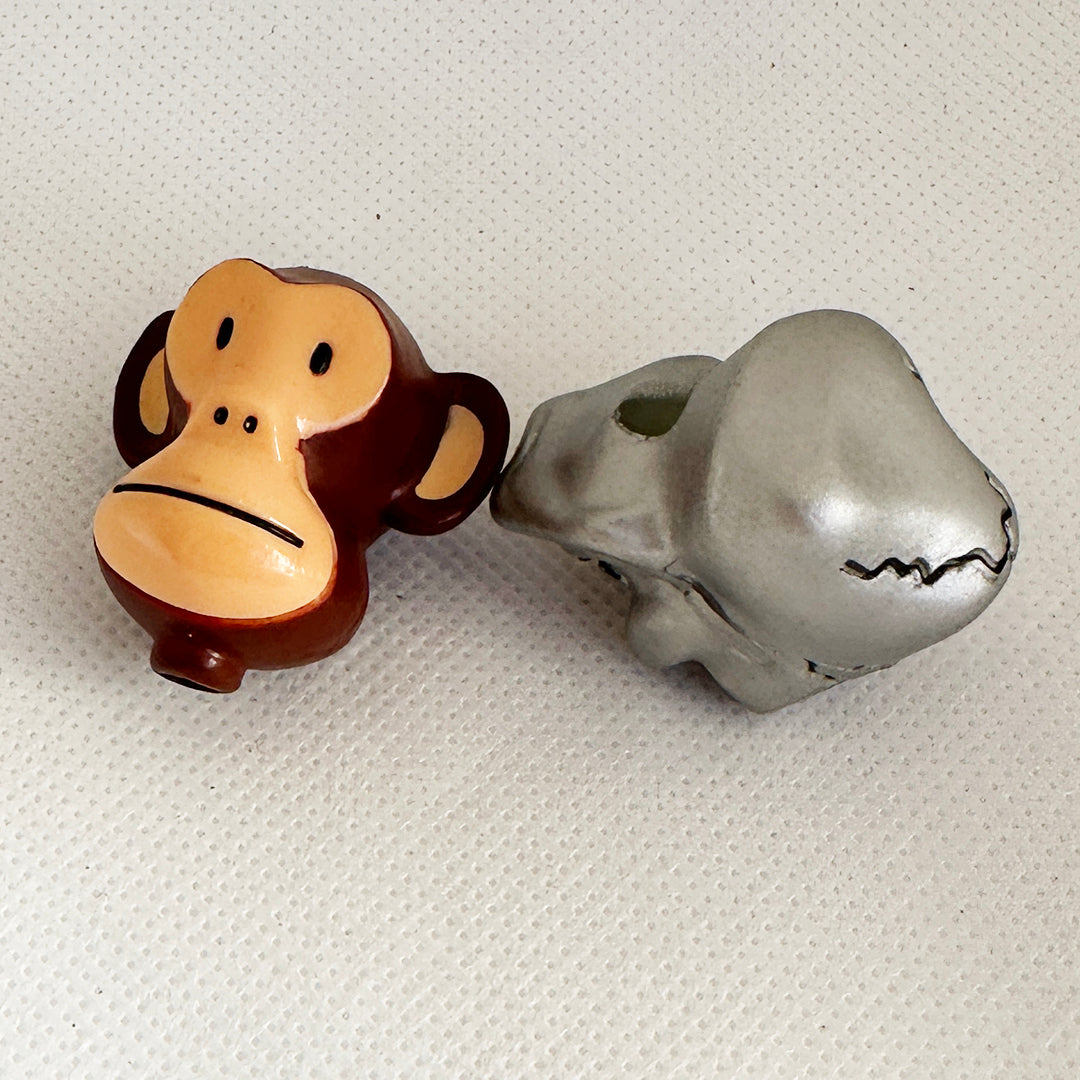 Vintage Duncan Counterweights - 2- 1 Skull, 1 Monkey Excellent Conditi ...