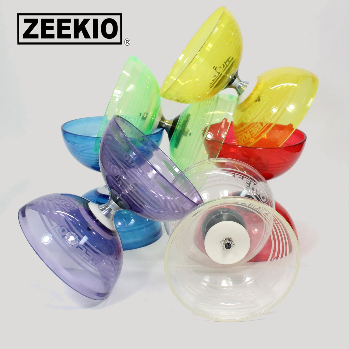 Zeekio Master Spin Diabolo Set- Fixed Axle, Fiberglass Sticks and Stri ...