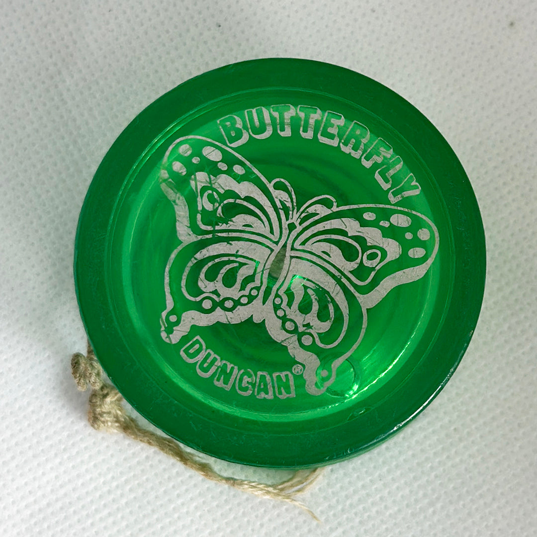Vintage Duncan Butterfly Yo-Yo - Early 90s Transluscent Green Very Goo ...