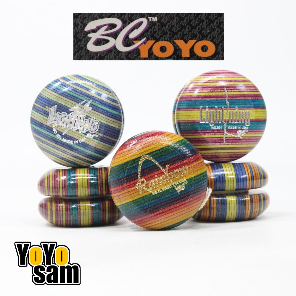 BC YoYo Vintage Champion Hardwood Yo-Yo - Lightning YoYo - Rainbow YoY ...