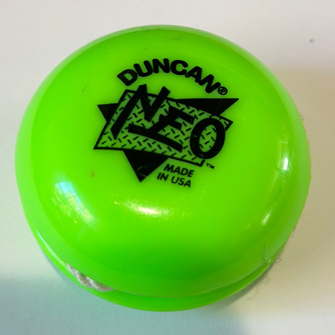 Vintage Duncan Green Neo Plastic Yo-Yos - Made in USA 90s Good Conditi ...