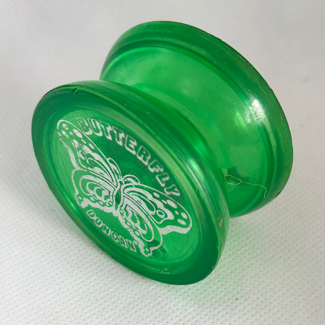Vintage Duncan Butterfly Yo-Yo - Early 90s Transluscent Green Very Goo ...