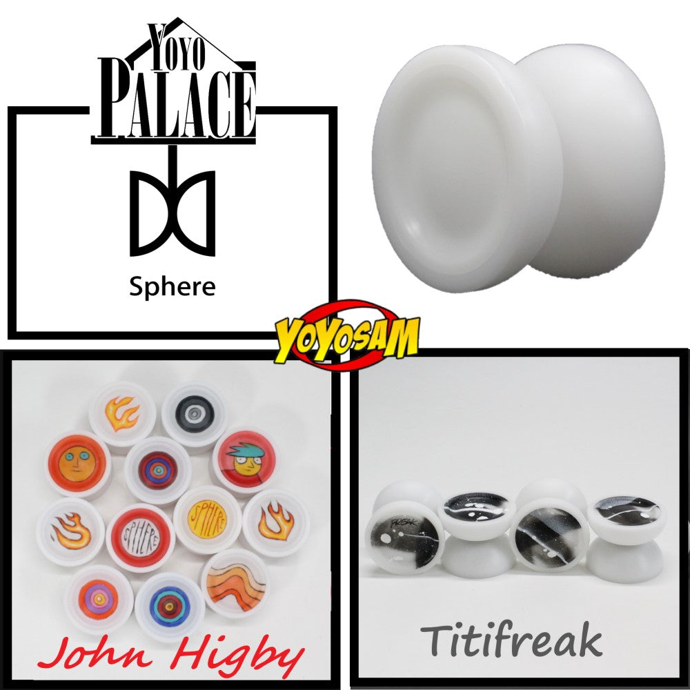 YoYo Palace Sphere Yo-Yo - POM YoYo - Pure White or Hand Painted Editi ...
