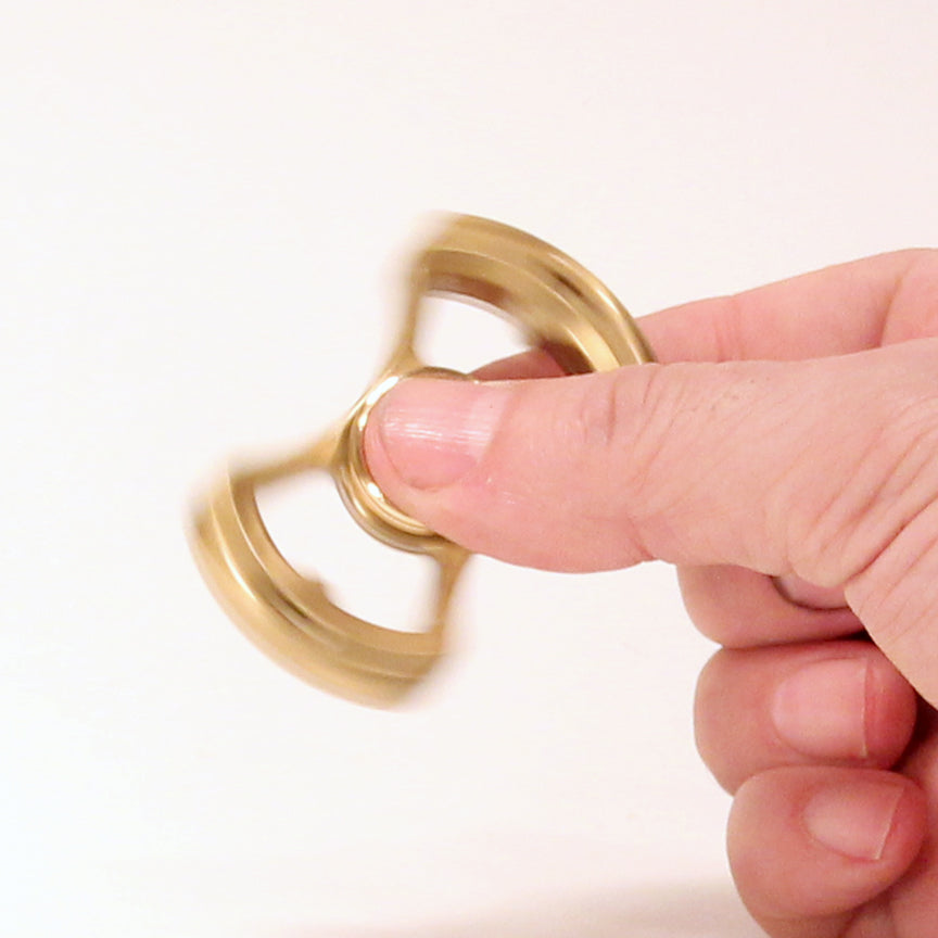 The Iron Butterfly Fidget Hand Spinner- Solid Brass with Hybrid Bearin ...