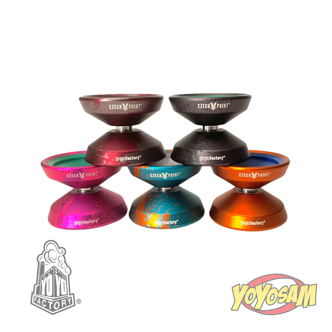 YoYoFactory Czech Point Pivot Yo-Yo- POM Fingerspin Cap- Metal YoYo ...