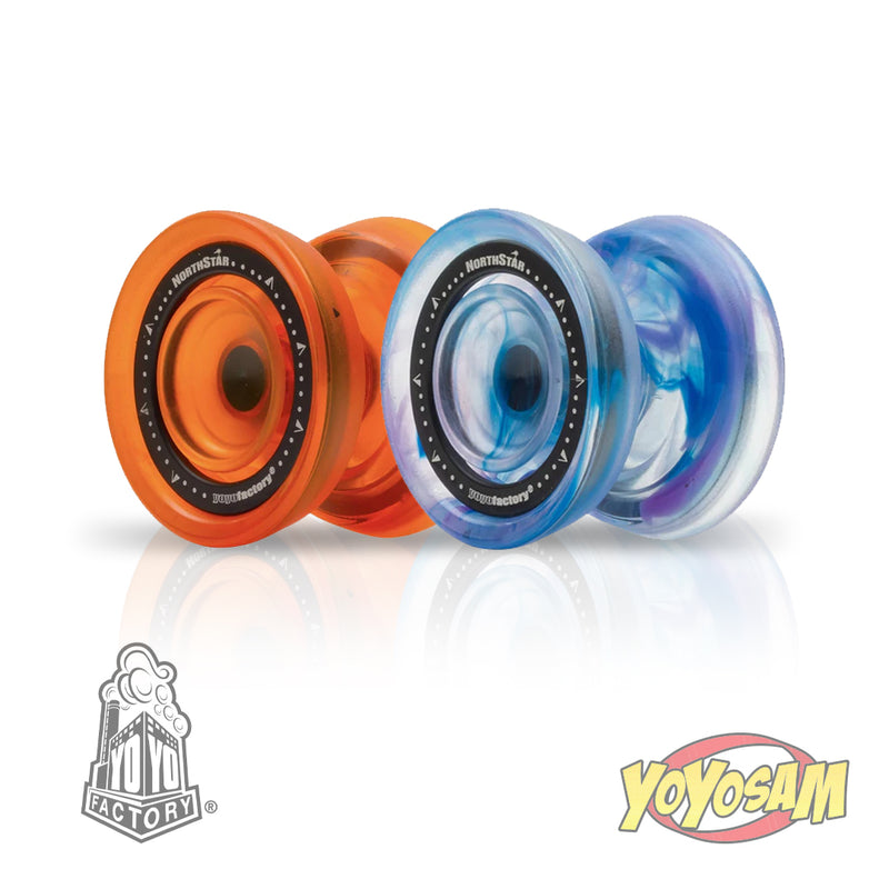 YoYoFactory NorthStar Finger Spin Yo-Yo- Finger Spin Side Caps- Alumin ...
